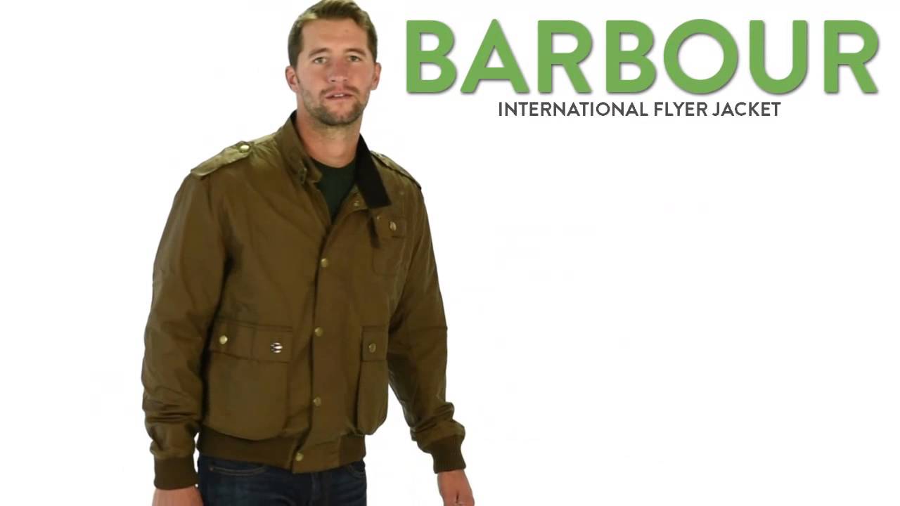 Barbour International Flyer Jacket Waxed Cotton For Men Youtube