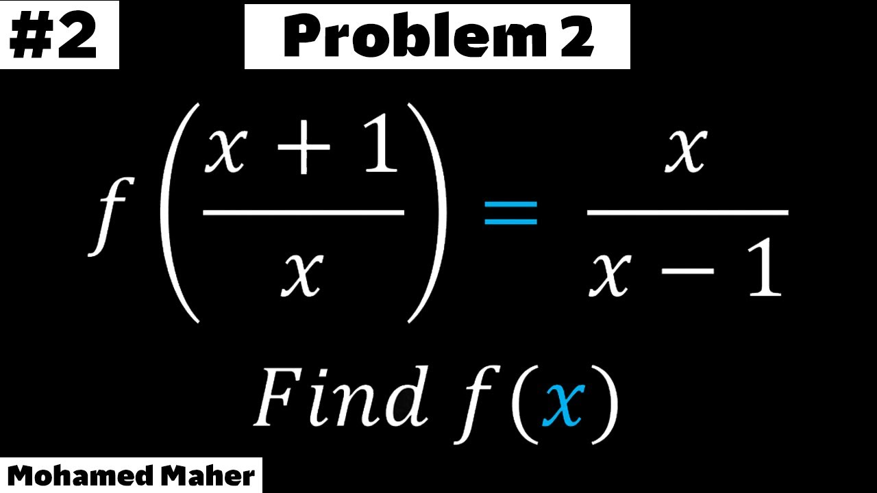 Functional Equations Problem 2 Youtube