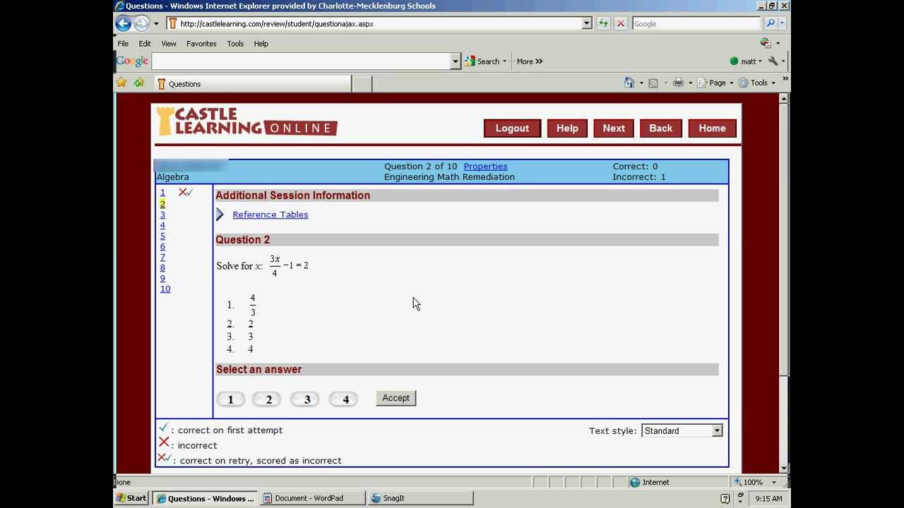 Castle Learning Student Setup Without Class Assignments Youtube