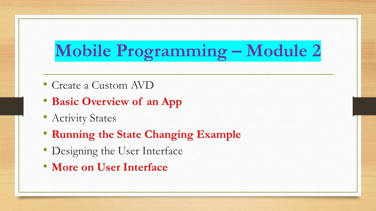 Module 2 Mobile Programming Youtube