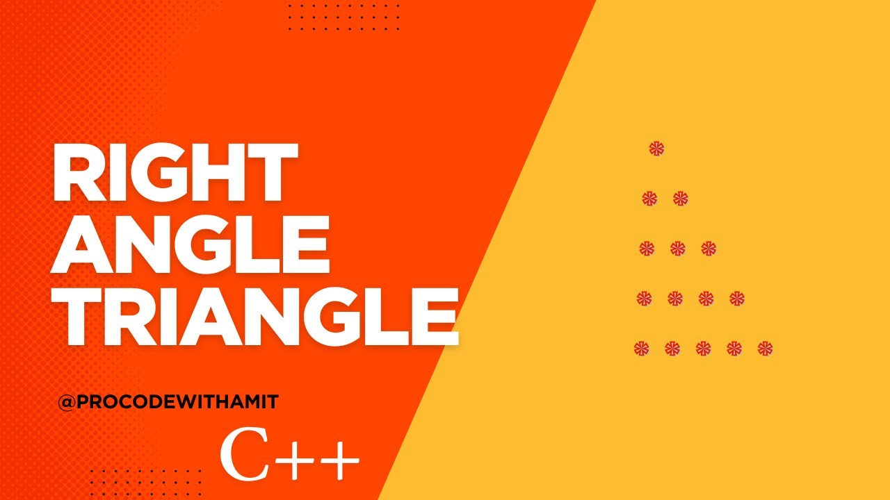 Right Angle Triangle Pattern Using C Youtube