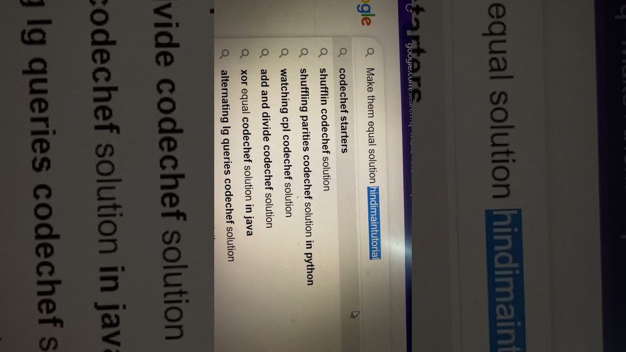 Make Them Equal Solution Codechef Youtube