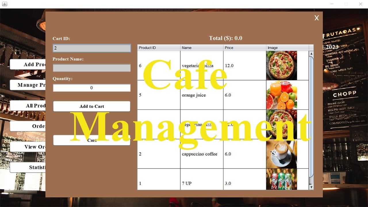 Cafe Management System 2 Java Swing Netbeans Mysql Workbench