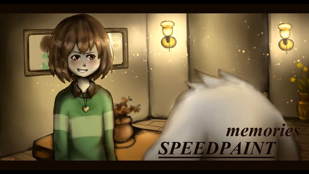 Speedpaint Memories Chara And Asriel Undertale Youtube