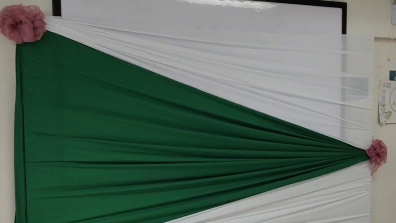 Back Drop Design With Two Colors Combination Full Video Tutorial Youtube