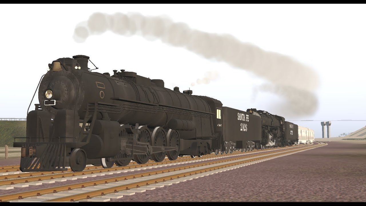 Fictional Atsf 2926 Atsf 3751 Doubleheader Runby Youtube