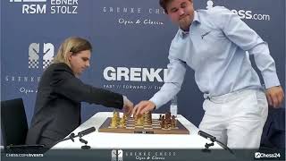 Blunder Richard Rapport Vs Magnus Carlsen Grenke Chess Classic 2024 R1 ...