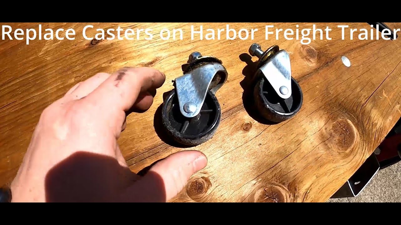 Replace Harbor Freight Haul Master Trailer Caster Wheel Youtube