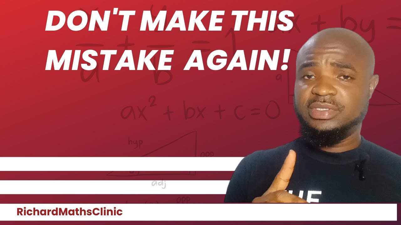 One Of The Common Mistakes In Mathematics Youtube
