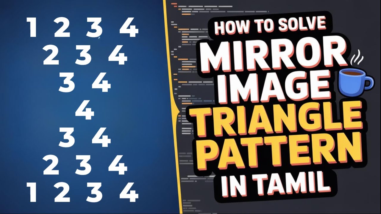 How To Solve Mirror Image Triangle Pattern In Java Pattern Program In