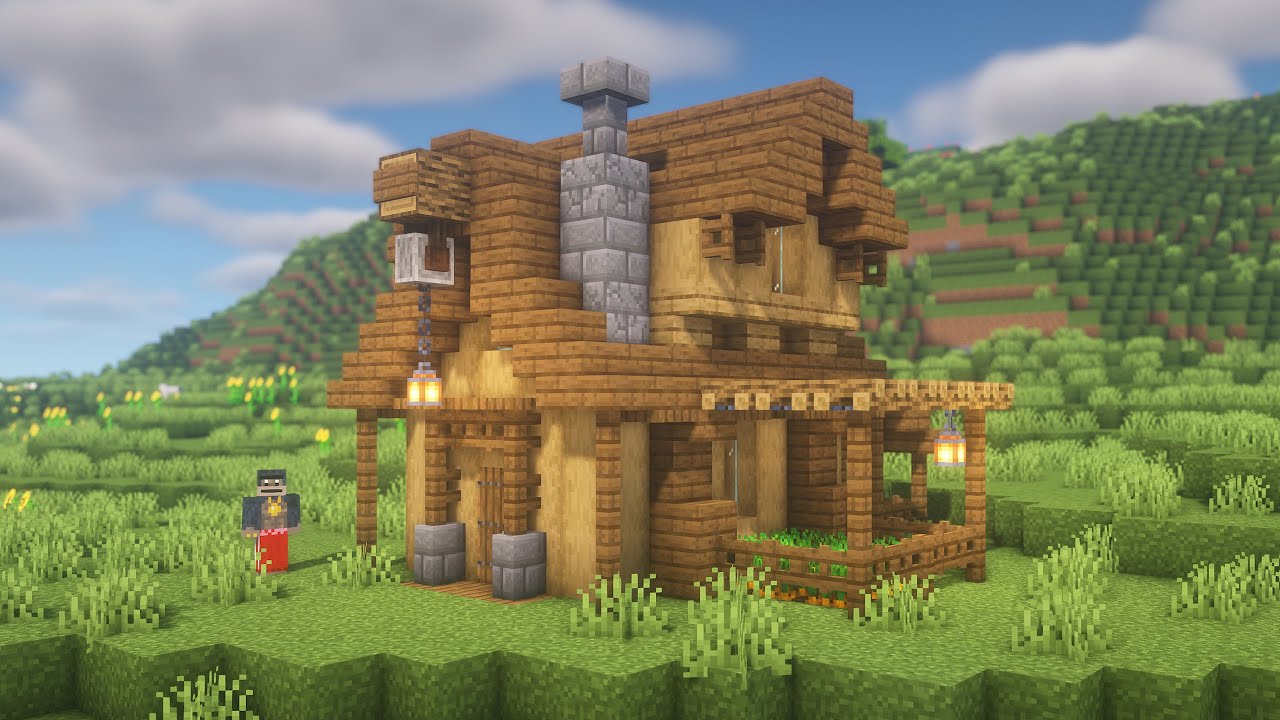 Minecraft Small Starter House Tutorial Youtube