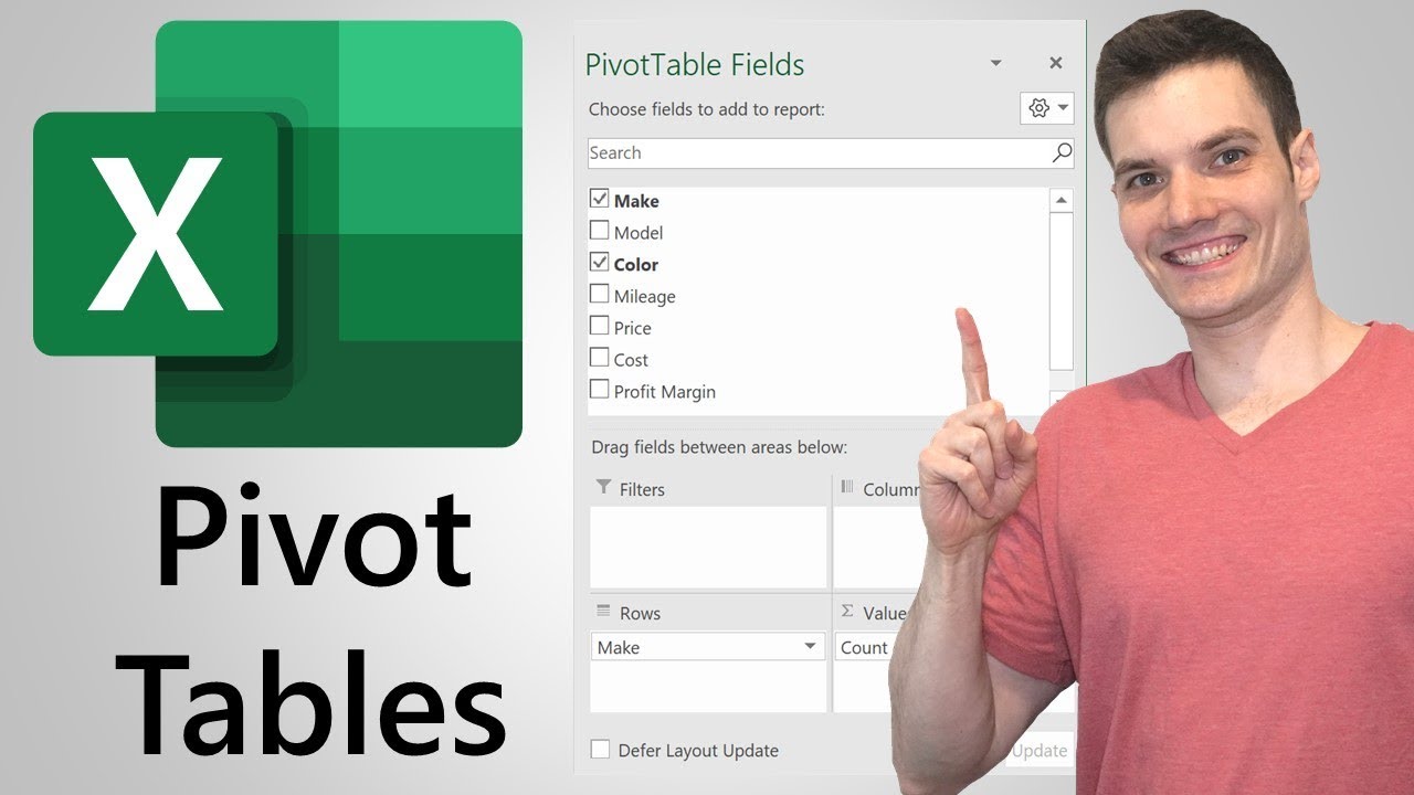 Pivot Table Excel Tutorial Youtube