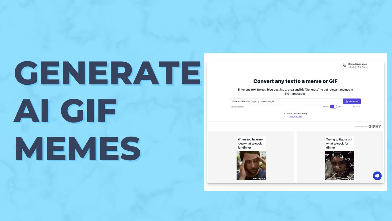 Generate Ai Gif Memes From Text Youtube