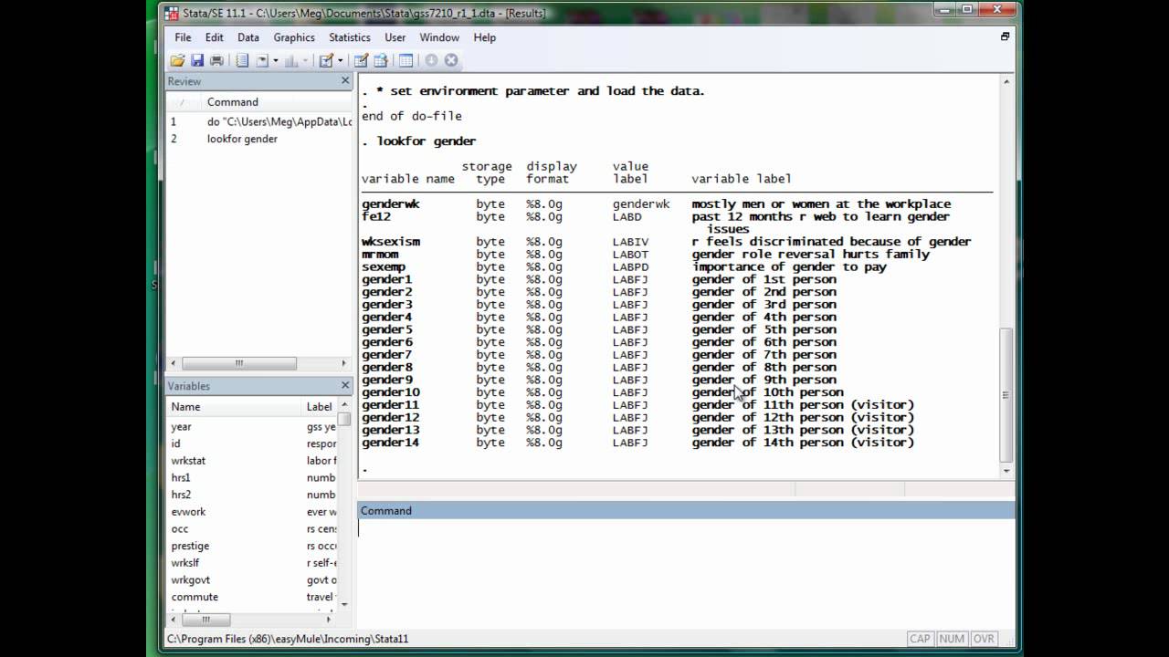 Stata 4 Lookfor Codebook Youtube