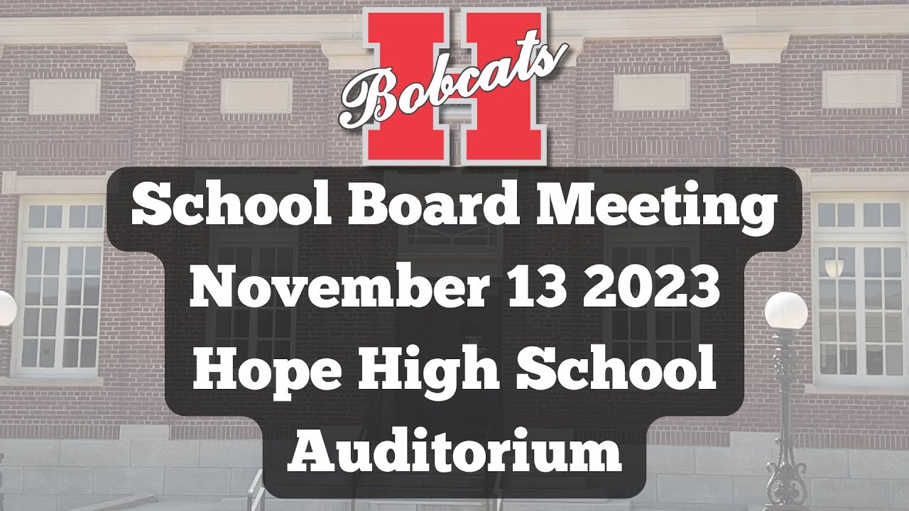 Hps Board Meeting November 13 2023 Youtube