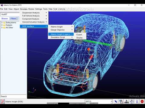Optimization In Adams Car Using Adams Insight Youtube
