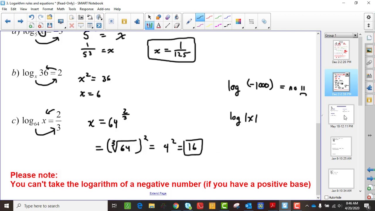 Logarithms Youtube