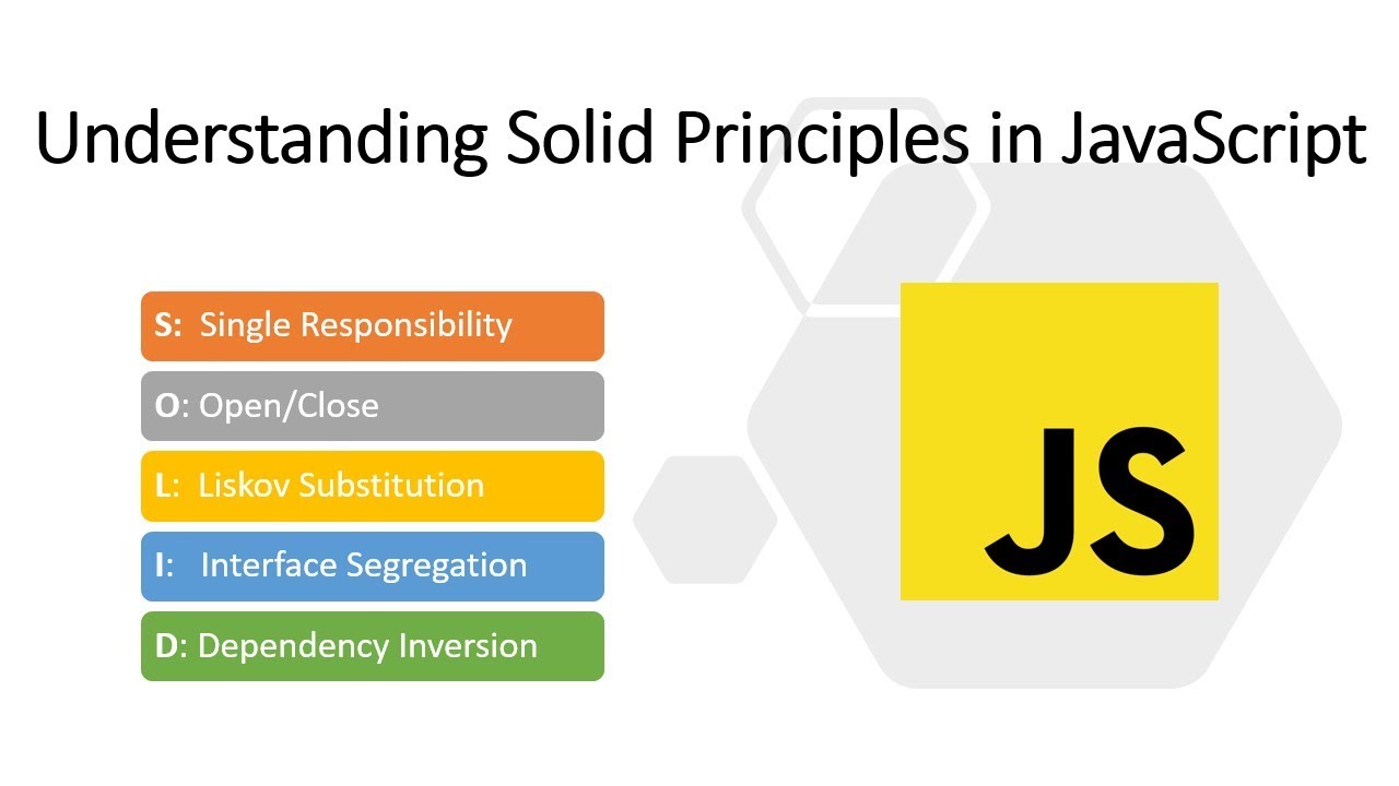 Understanding Solid Principles In Javascript Youtube