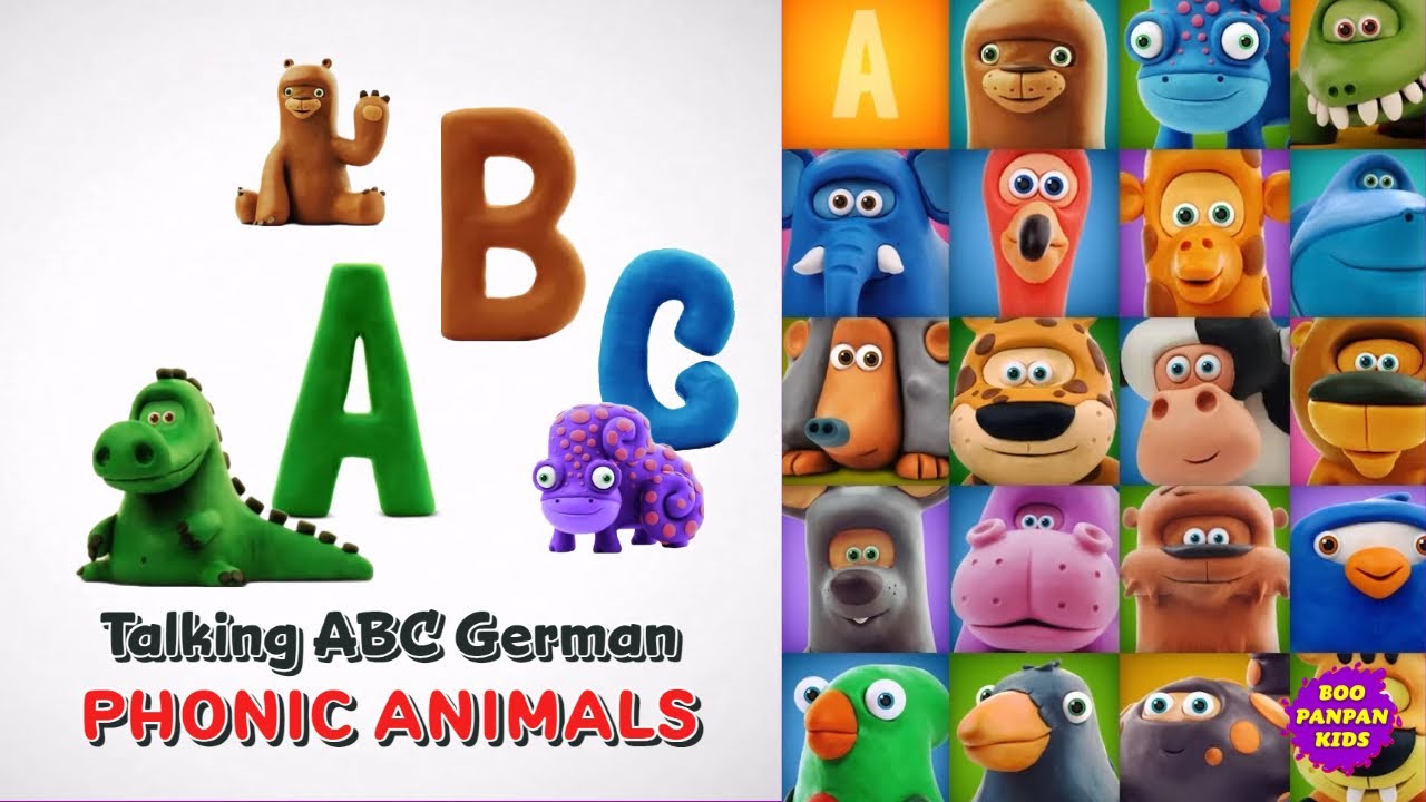 Talking Abc German Clay Alphabet Phonic Animals Boopanpankids Youtube