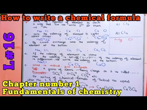 How To Write A Chemical Formula Youtube