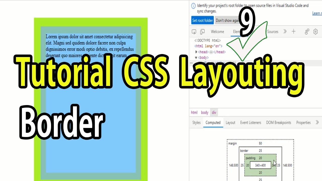 Belajar Css Layouting 9 Border Css Youtube