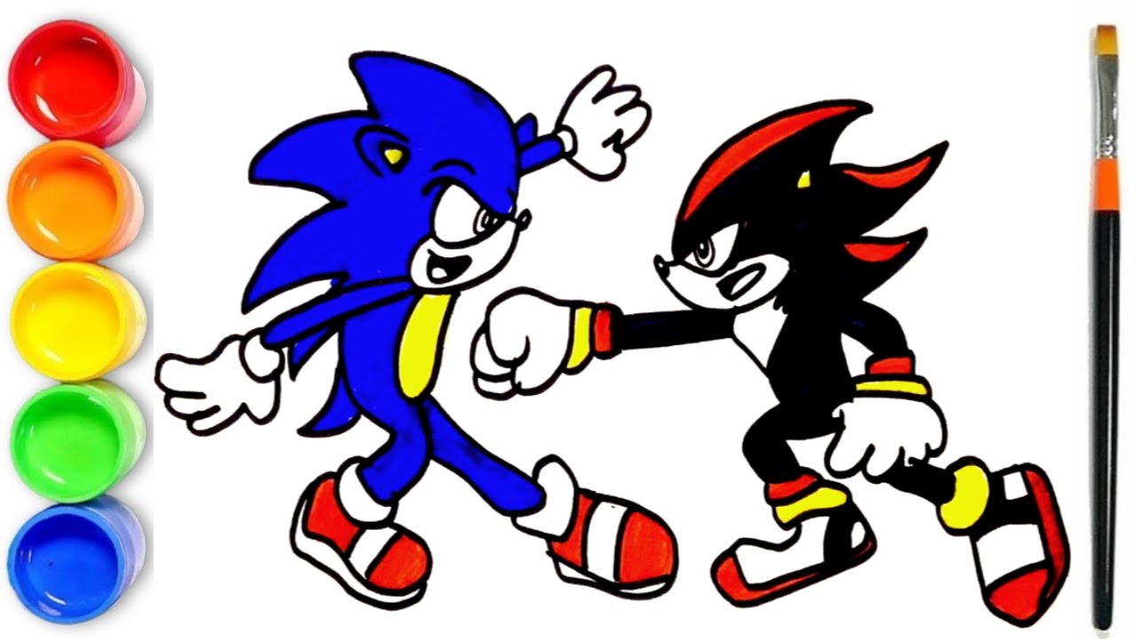 How To Draw Sonic Vs Shadow Sonic The Hedgehog Shadow The Hedgehog