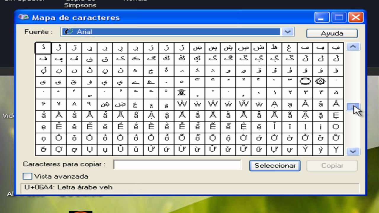 Mapa De Caracteres Mapa
