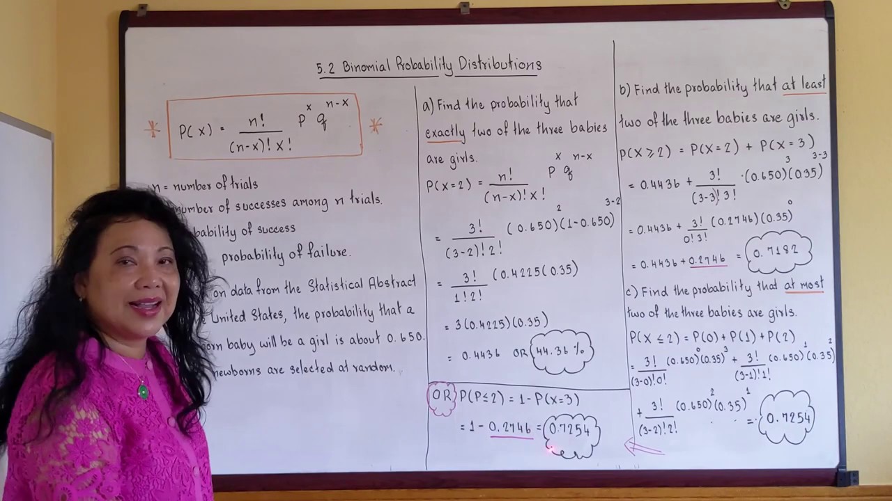 Math 115 Section 5 2 Binomial Probability Distribution Youtube