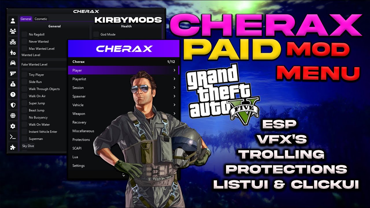Cherax Mod Menu For Gta 5 Showcase Youtube