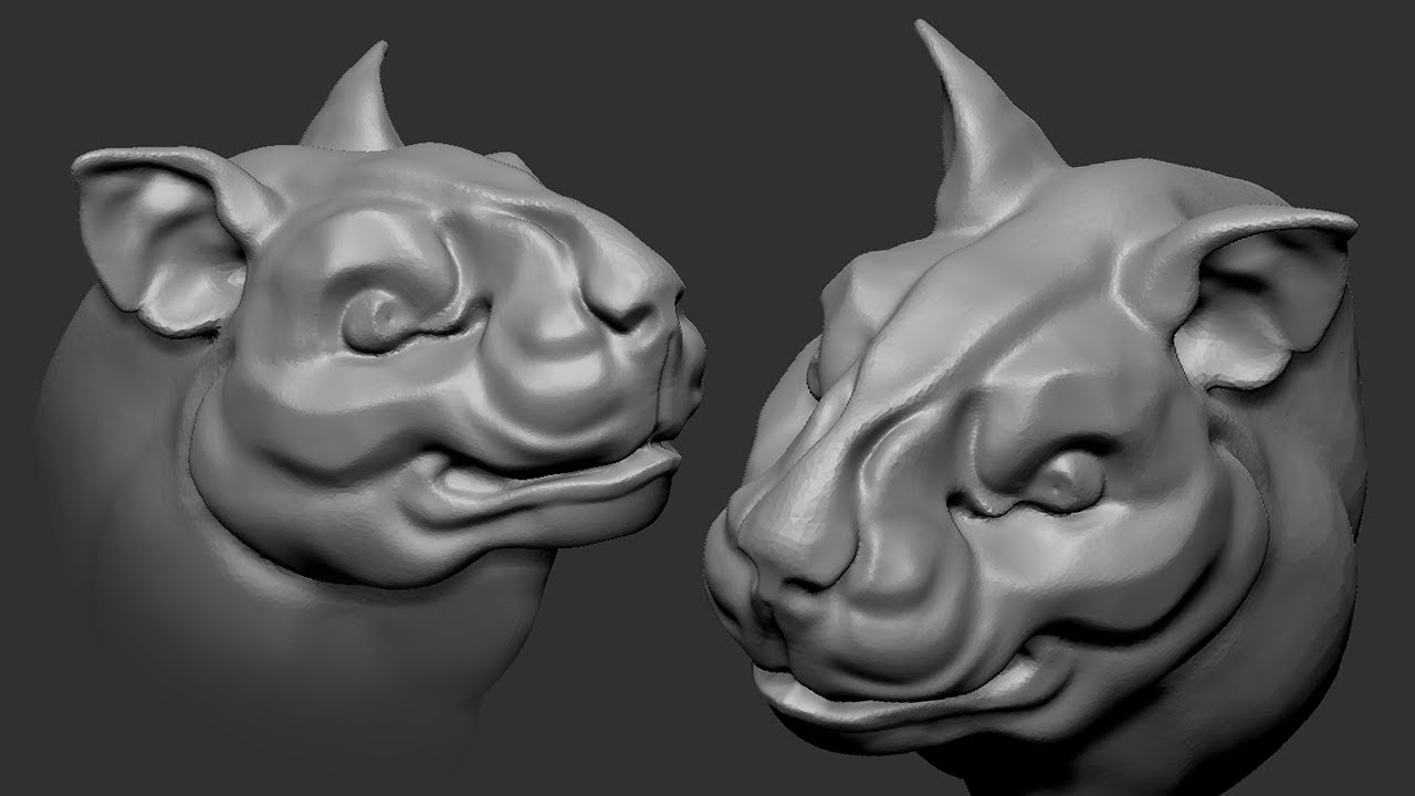 3d Timelapse Creature Head Sculpt Youtube