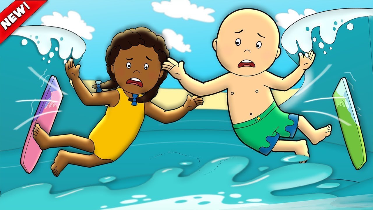 Surfing Caillou Cartoon Youtube