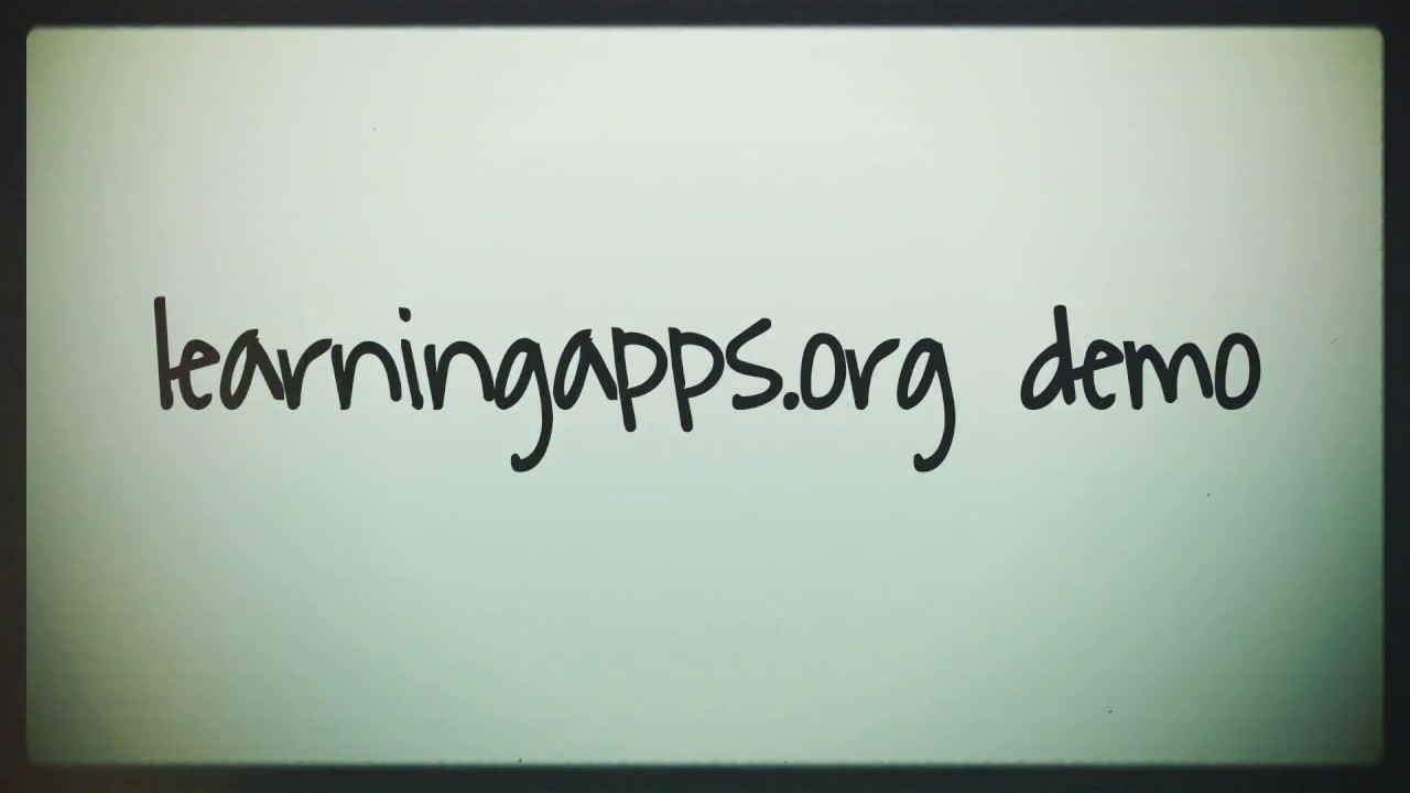 Learningapps Demo Youtube