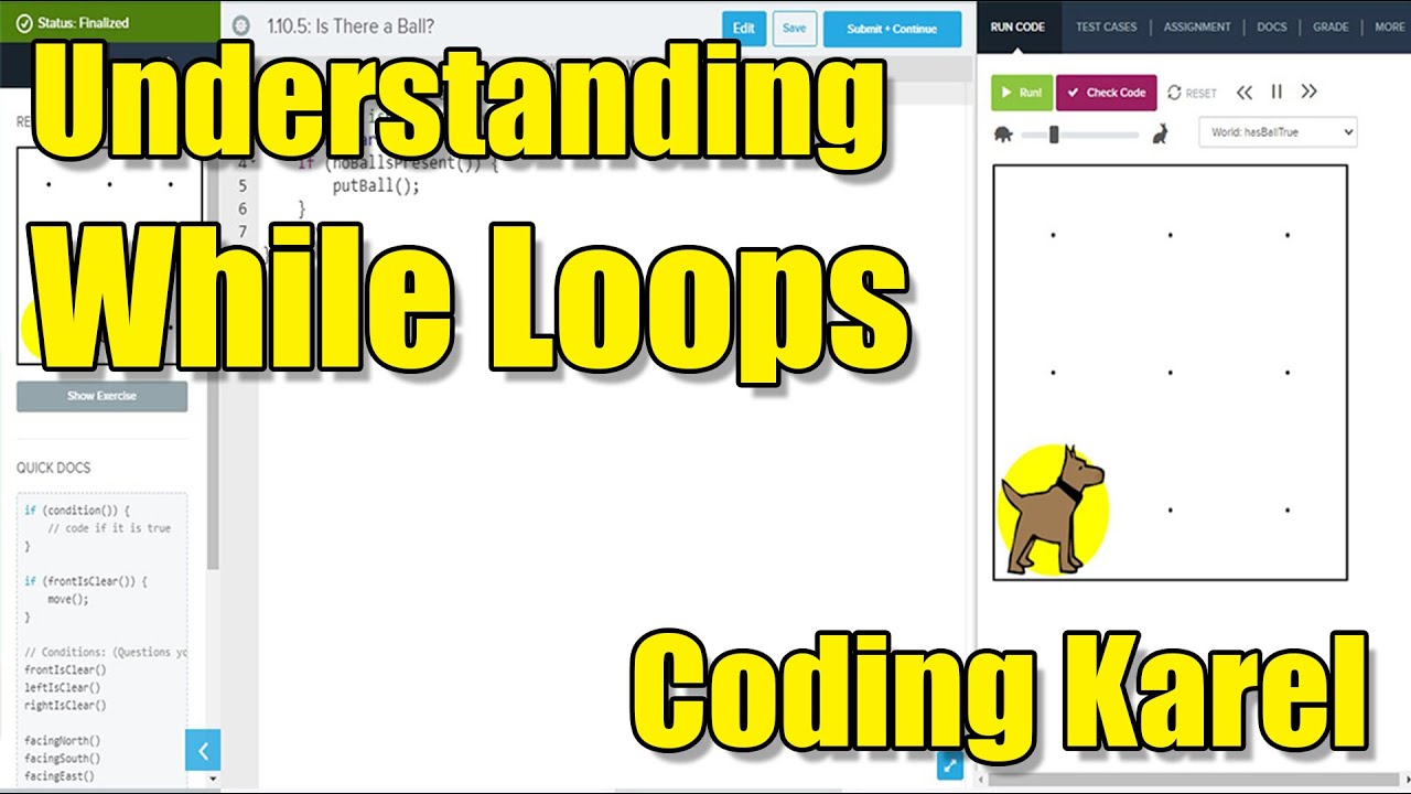 Understanding While Loops Coding In Karel For Beginners Youtube