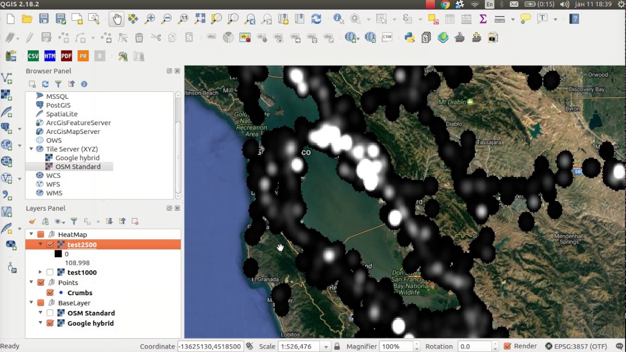 Qgis Heatmap Instructions Youtube