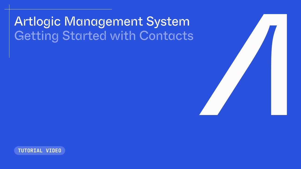 An Introduction To Contacts In The Artlogic Management System Youtube