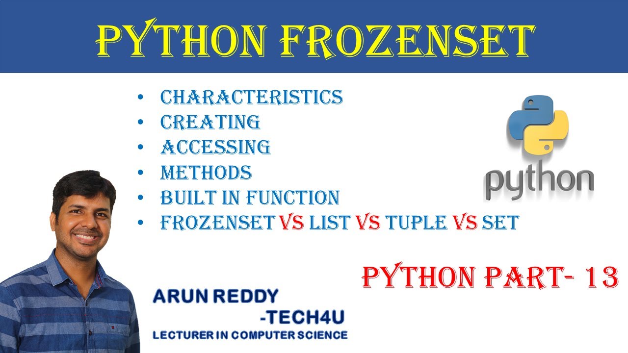 Python Part 12 Frozenset Youtube