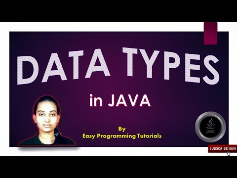 Data Types In Java By Easy Programming Tutorials Youtube
