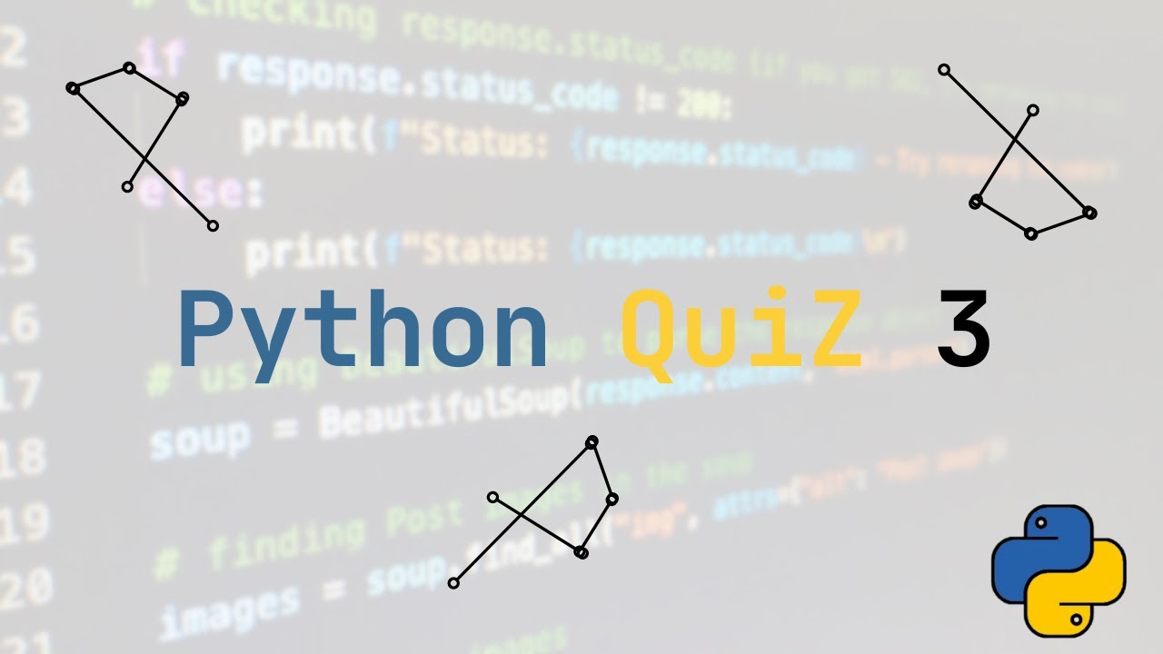 Python Quiz 3 G C E Advanced Level Python Programming Youtube