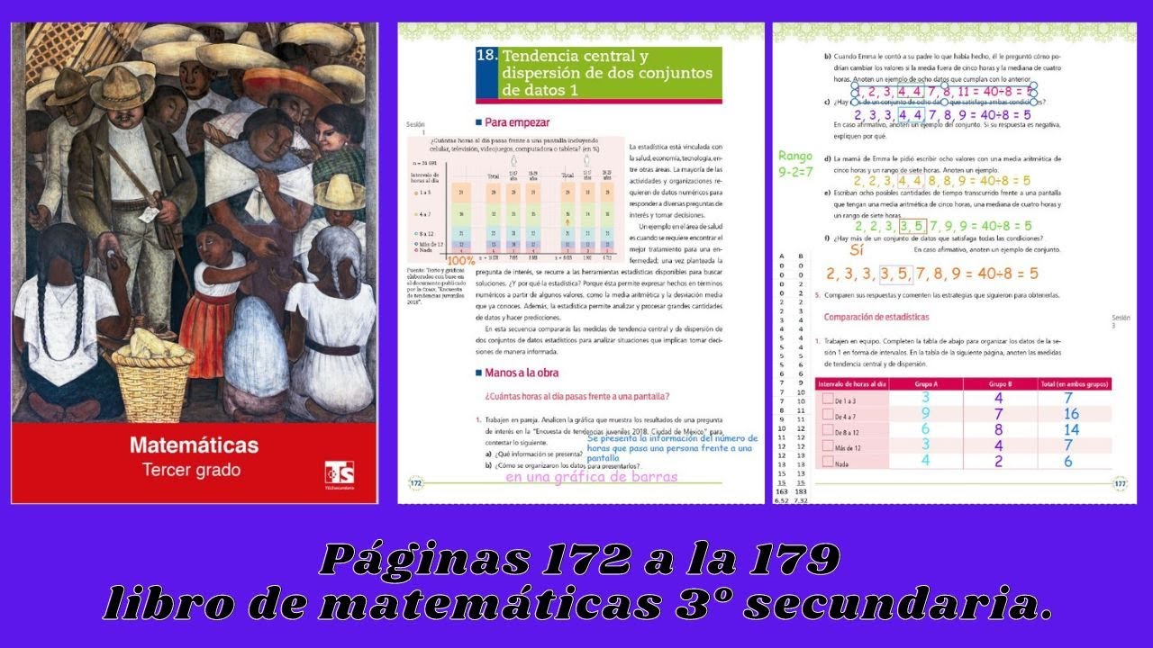 Páginas 172 173 174 175 176 177 178 Y 179 Matemáticas 3