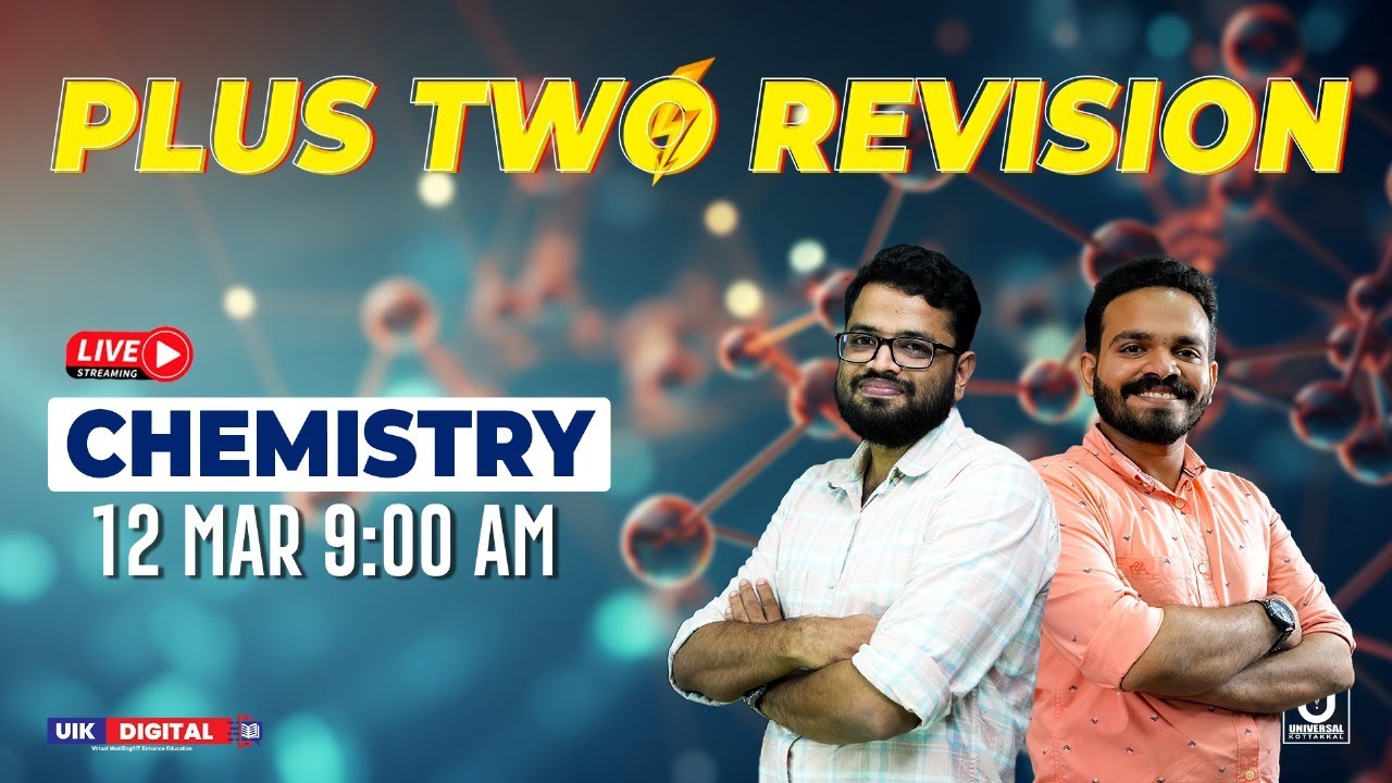Plus Two Final Revision Chemistry Youtube