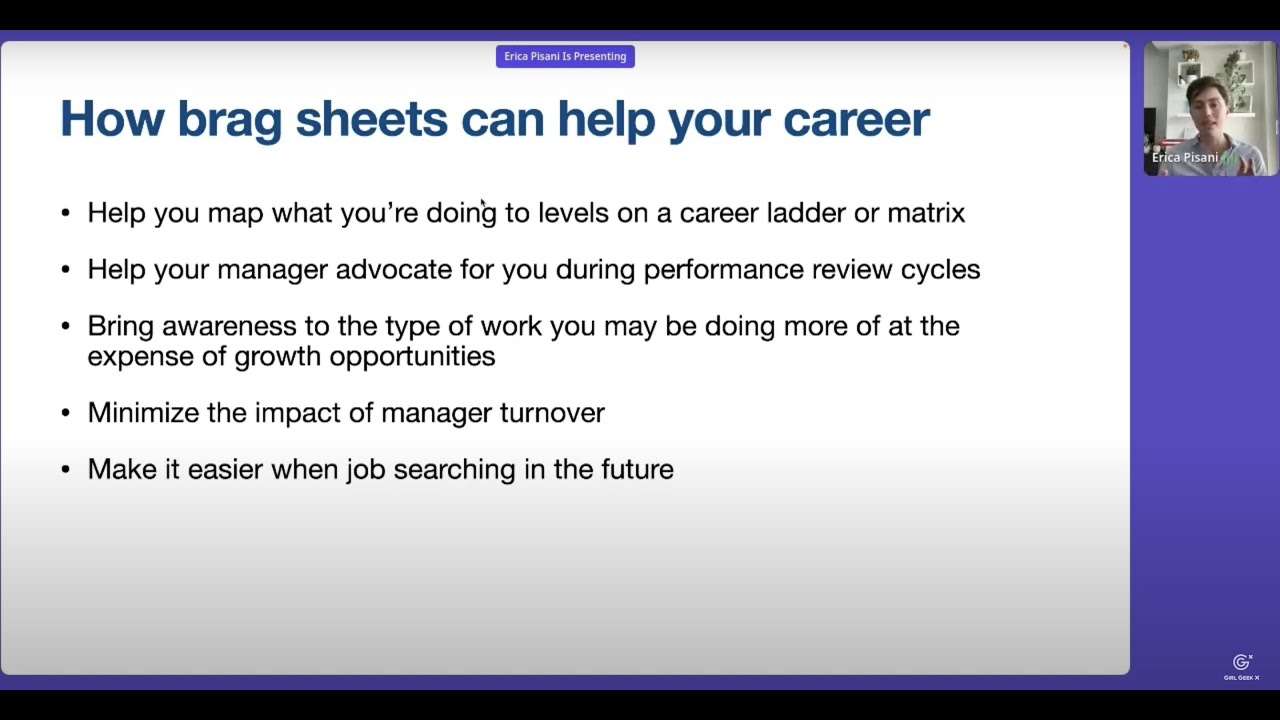 Increasing Your Odds Of Career Success With A Brag Sheet Youtube