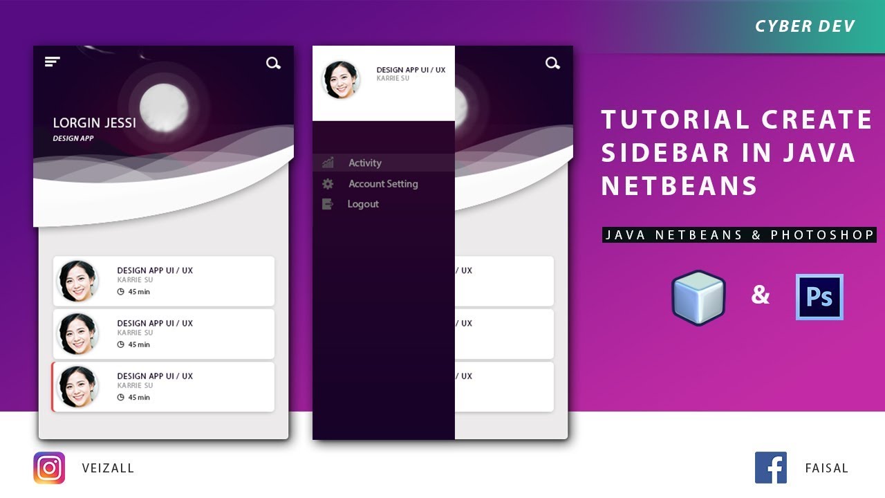 Java Swing Ui Design Sidebar Youtube