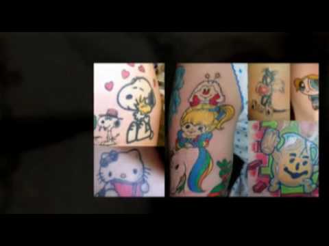 Cartoon Tattoo Designs Funny Cartoon Tattoos Youtube