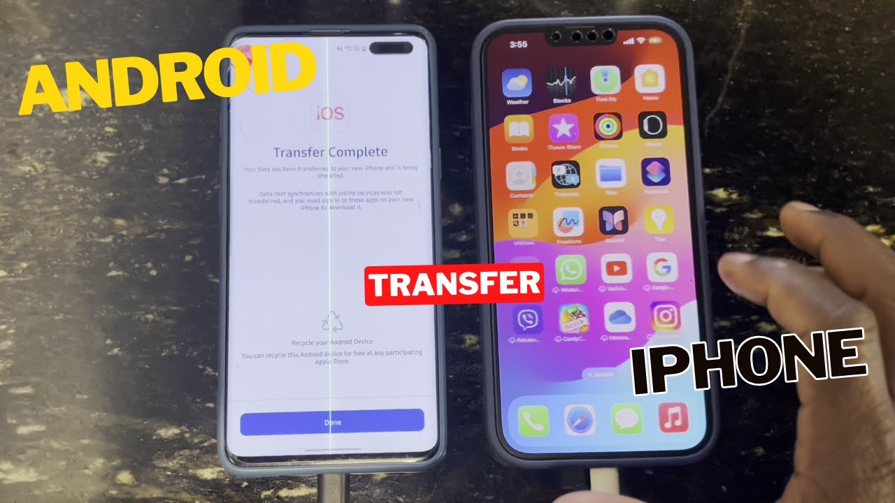 How To Transfer Data From Android To Iphone Youtube