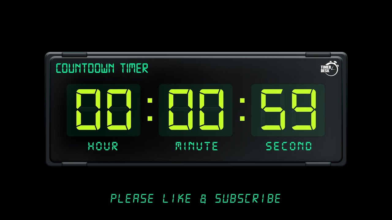 59 Second Timer 1080p Countdown Timer Youtube
