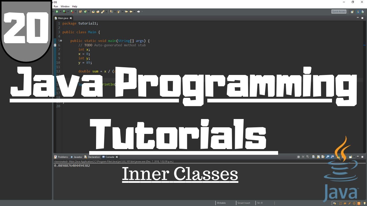 Java Tutorial For Beginners 20 Inner Classes Youtube
