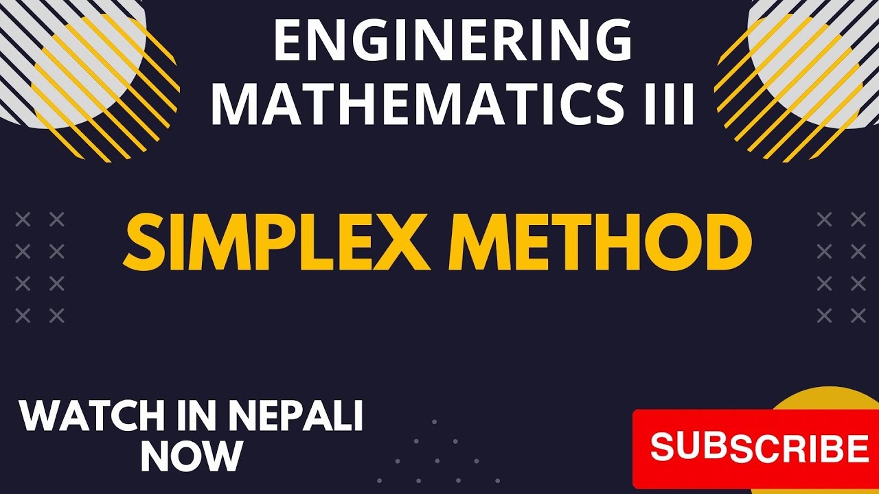 Simplex Method Youtube