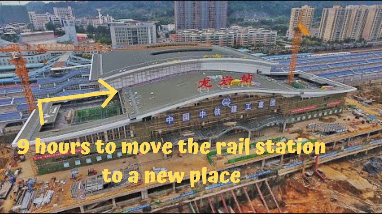 China Using 9 Hours To Move The High Speed Rail Station To A New Place