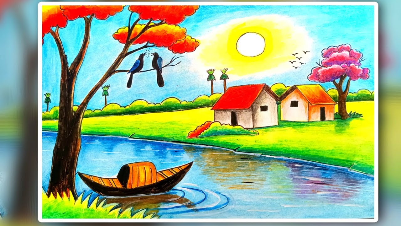 How To Draw Spring Landscape