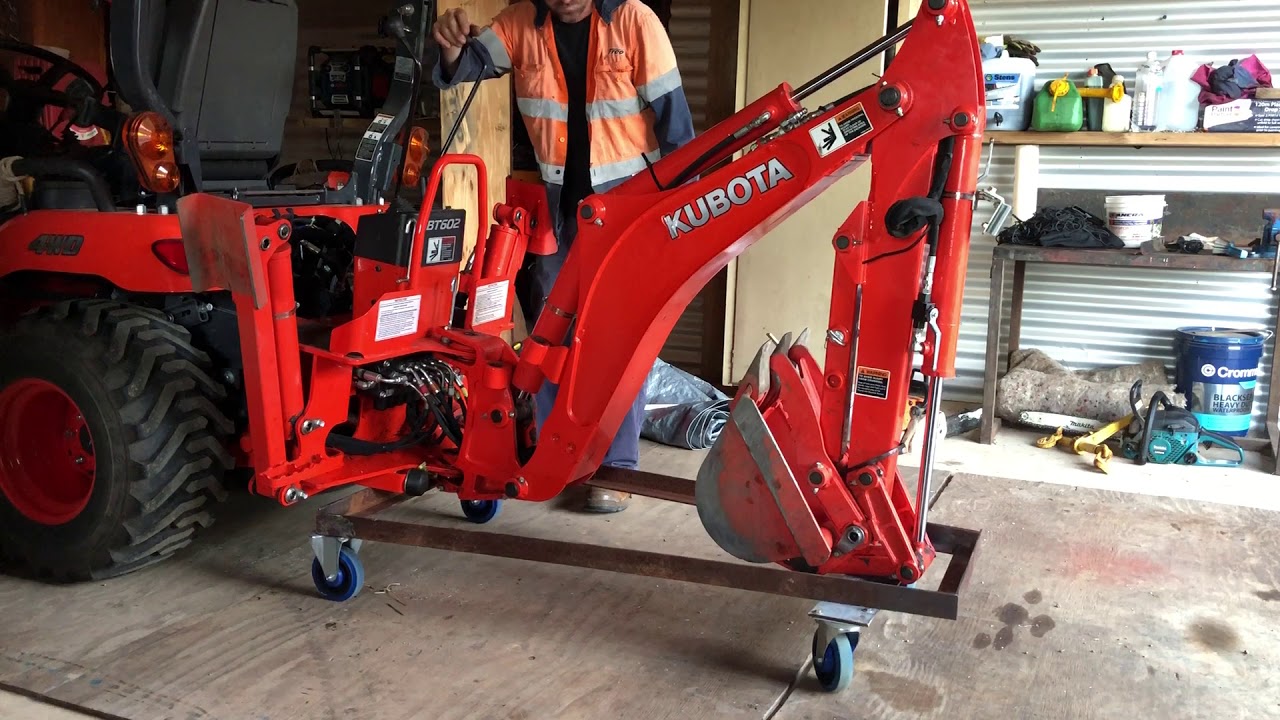 Bx25d Backhoe Removal With Dolly Youtube